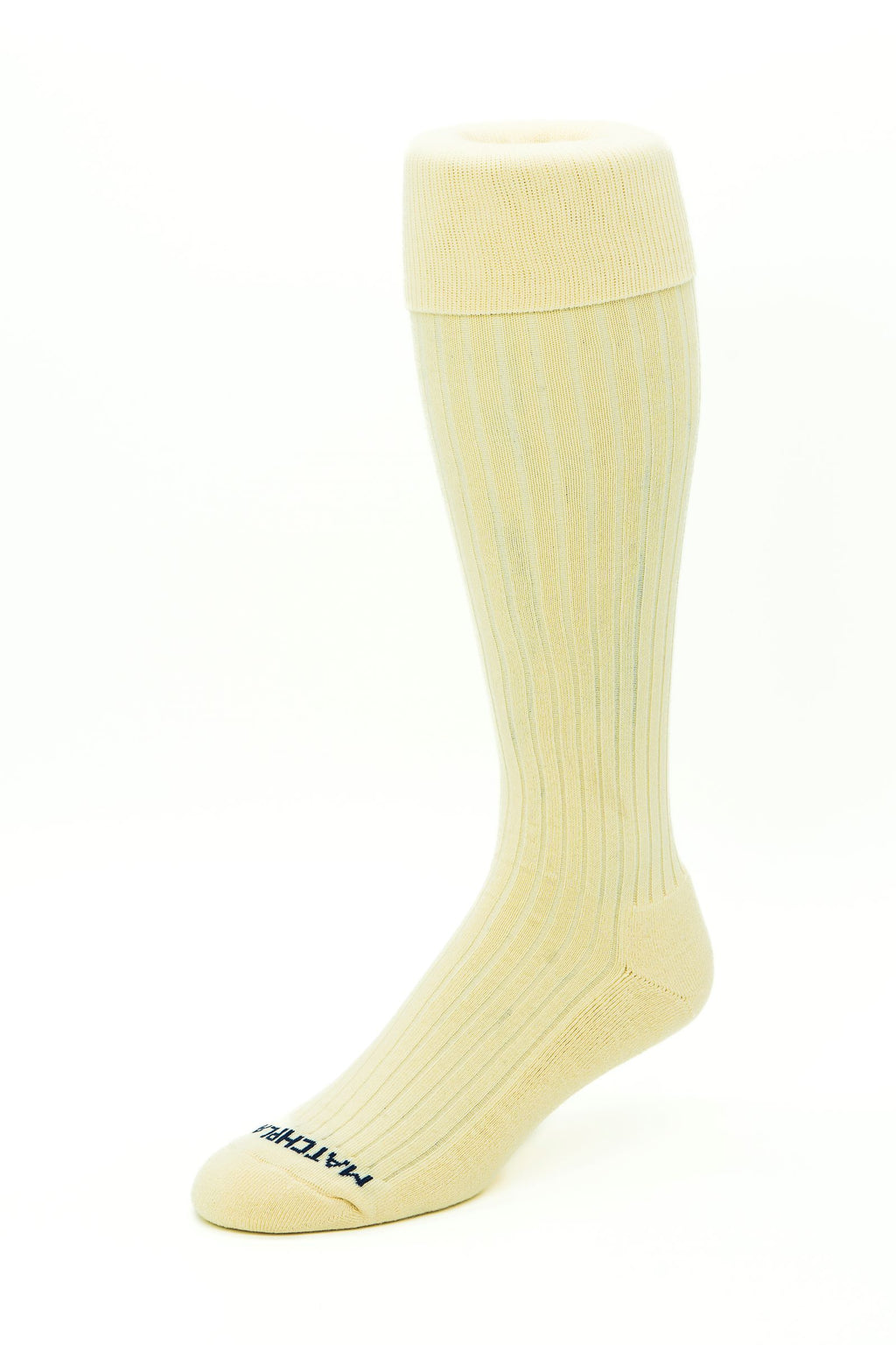Matchplay Classic Long Plain Socks in Cream (Ribbed) – The Matchplay ...
