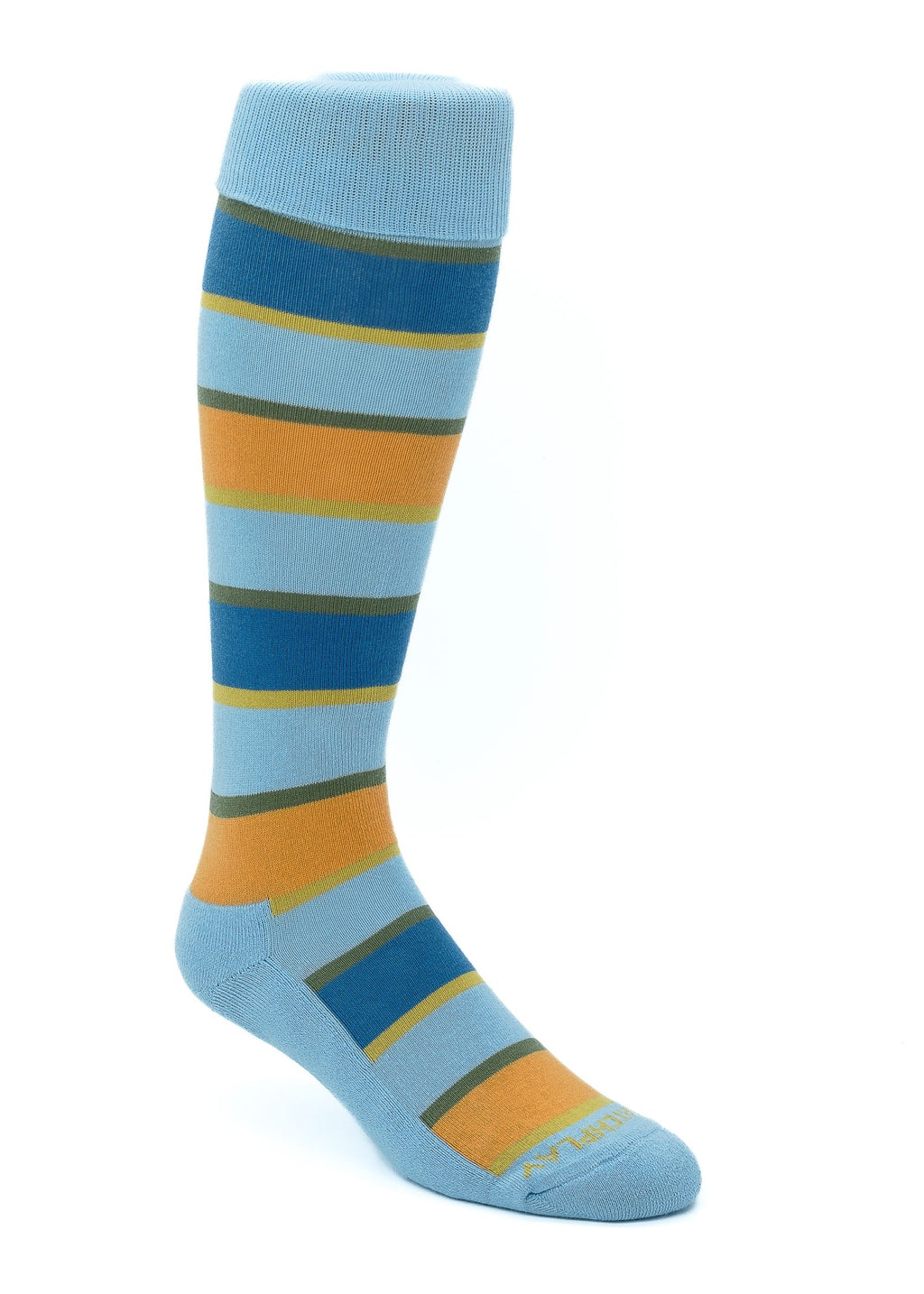 Matchplay Classic Long Plain Socks in Sky Blue Stripe – The Matchplay ...